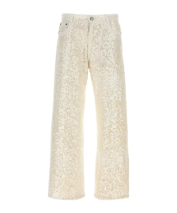 P.a.r.o.s.h Sequin Embellished Jeans - Nude
