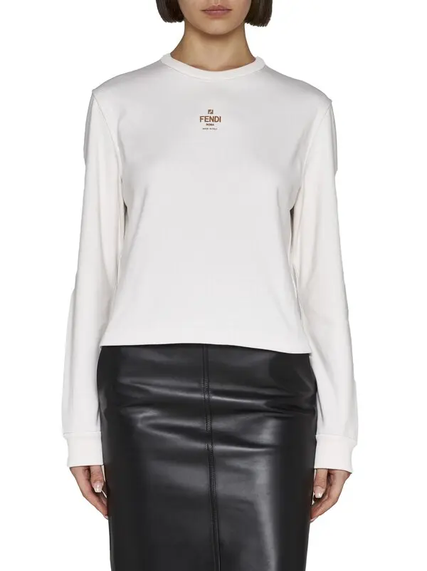 Fendi Long Sleeve Logo T-shirt