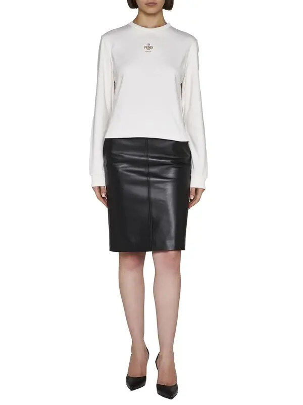 Fendi Long Sleeve Logo T-shirt