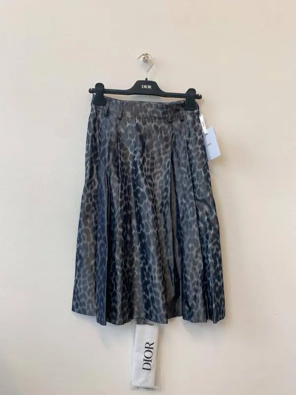 Dior Leopard Print Trumpet Skirt