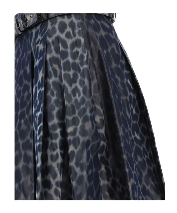 Dior Leopard Print Trumpet Skirt