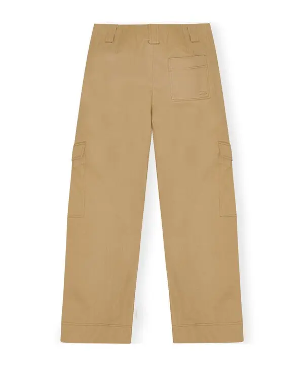 GANNI Mid-waist Cargo Pants With Zipper And Button Closure