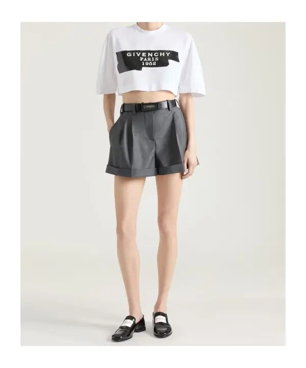 Givenchy Double Pleat Shorts - Gray Mixture