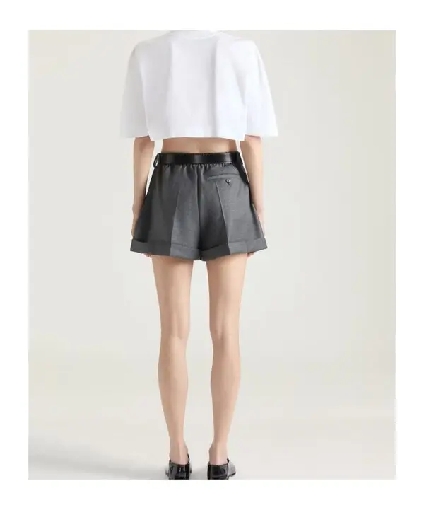 Givenchy Double Pleat Shorts - Gray Mixture