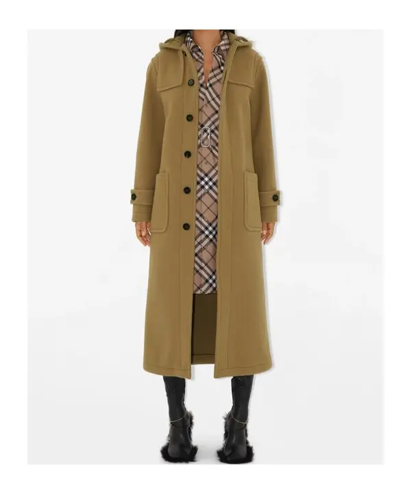 Burberry Faux-fur Trimmed Long-sleeved Duffle Coat