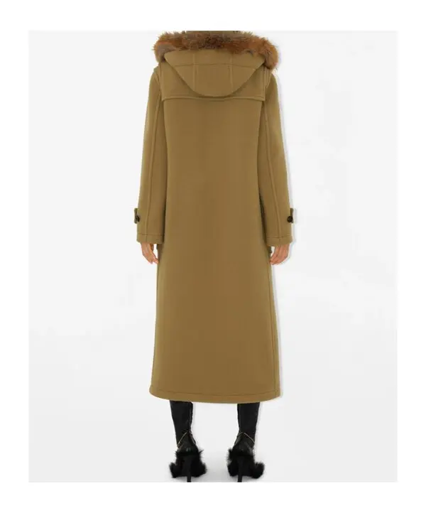 Burberry Faux-fur Trimmed Long-sleeved Duffle Coat
