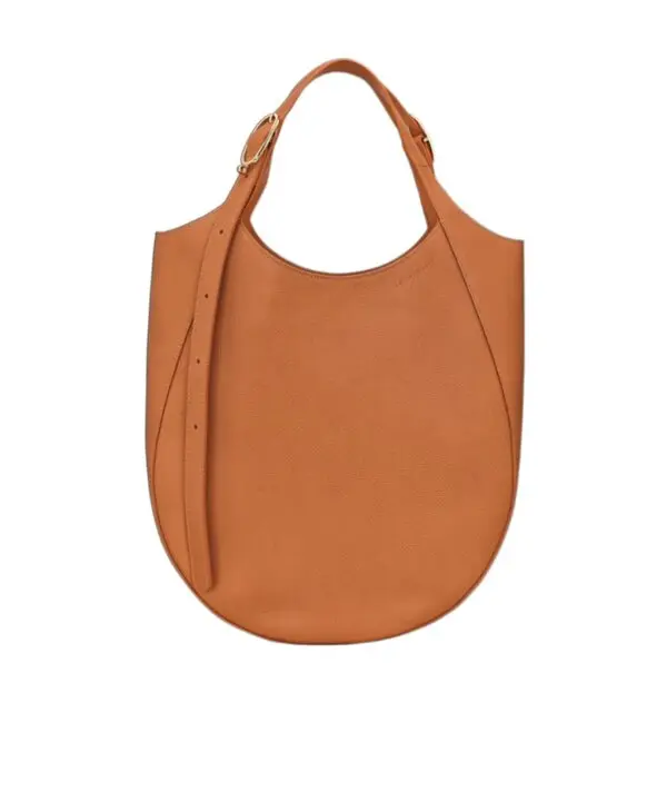 Longchamp Le Foulonné Xl Grained-leather Tote Bag - Amber