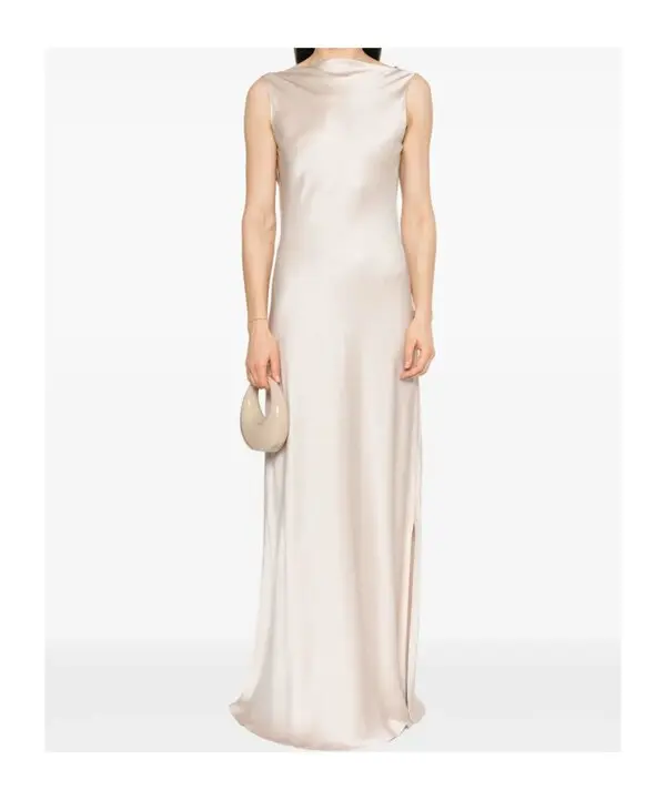 Antonelli Firenze Cowl Neck Maxi Dress - White