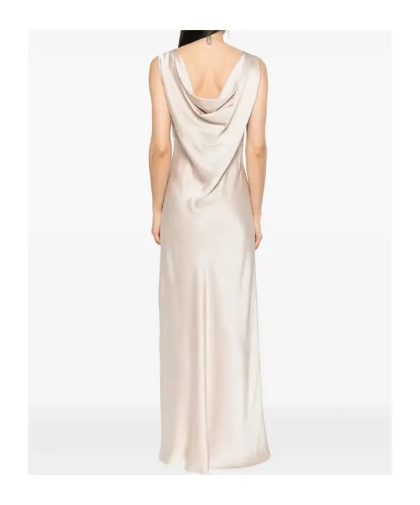 Antonelli Firenze Cowl Neck Maxi Dress - White