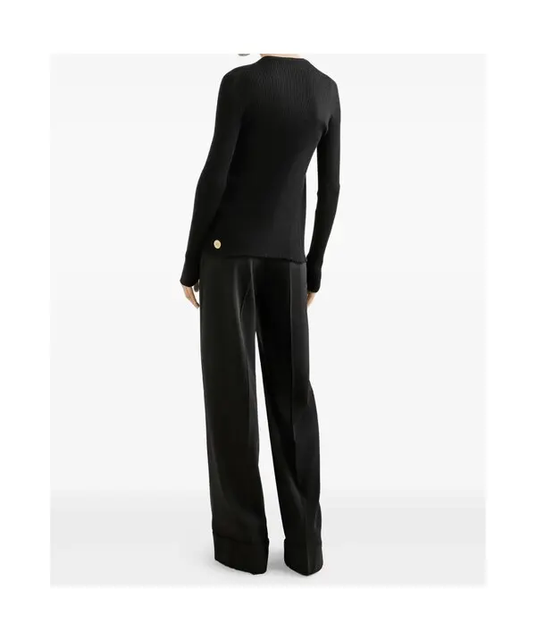 Dolce & Gabbana Bi-stretch Straight Leg Trousers - Black