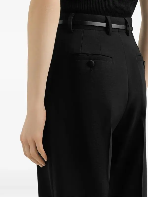 Dolce & Gabbana Bi-stretch Straight Leg Trousers - Black