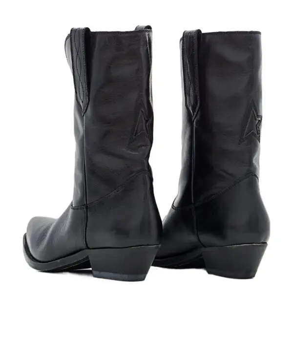 GOLDEN GOOSE Wish Star Low Shiny Boots - Black