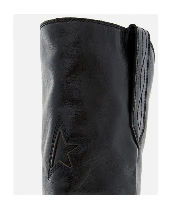 GOLDEN GOOSE Wish Star Low Shiny Boots - Black
