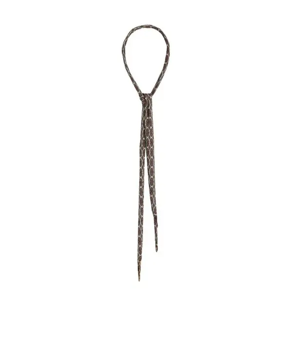 Celine Thin Scarf In Silk Charmeuse - Gray