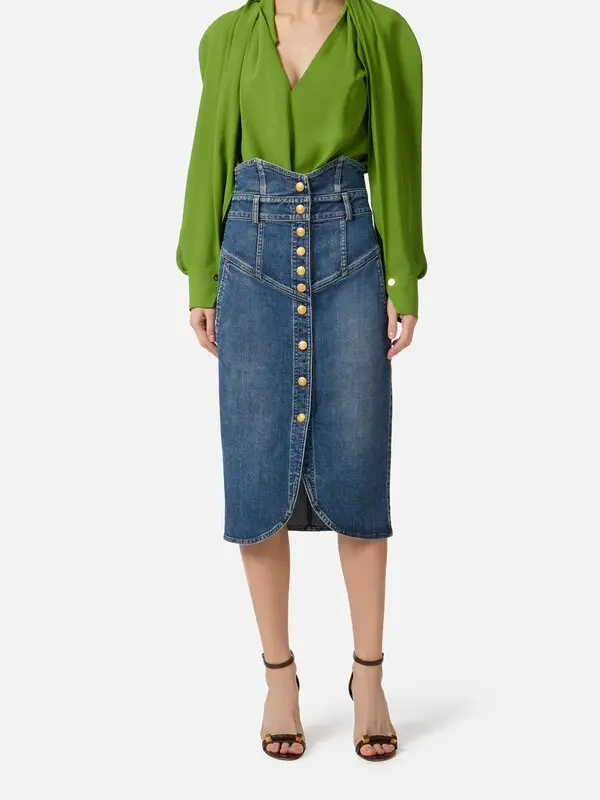 Elisabetta Franchi Denim Skirt