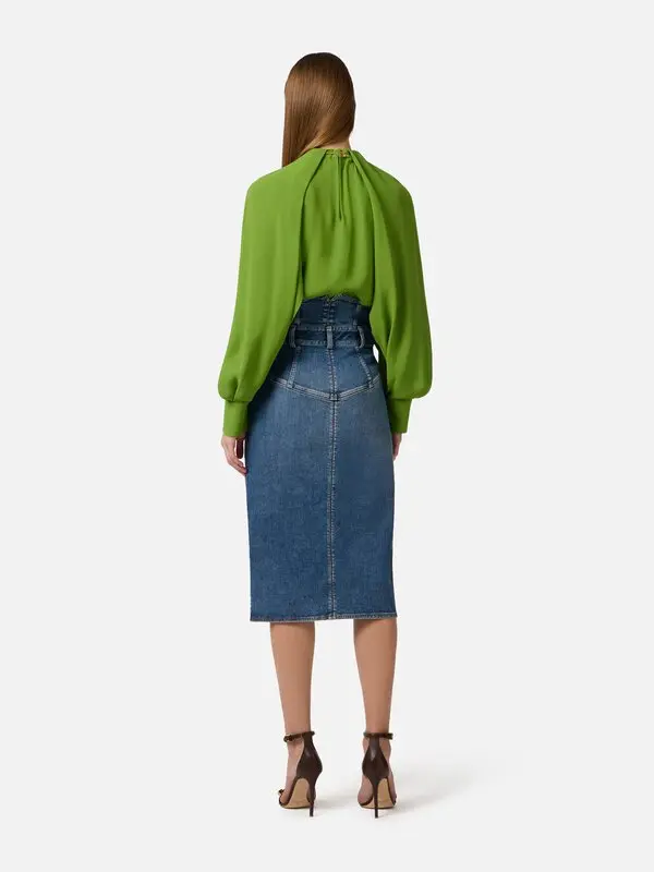 Elisabetta Franchi Denim Skirt