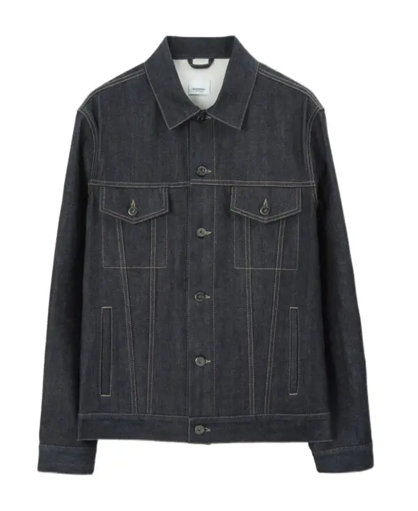 Burberry Logo Patch Denim Jacket - Black