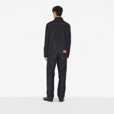 Burberry Logo Patch Denim Jacket - Black