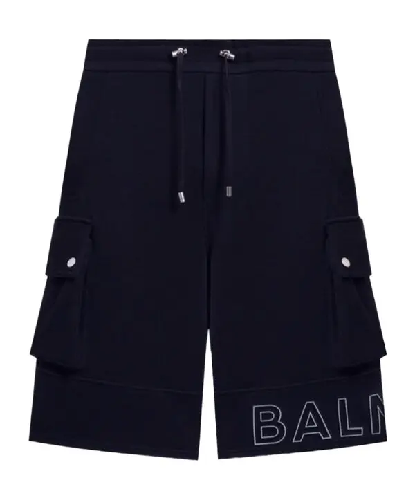Balmain Logo Work Shorts - Black