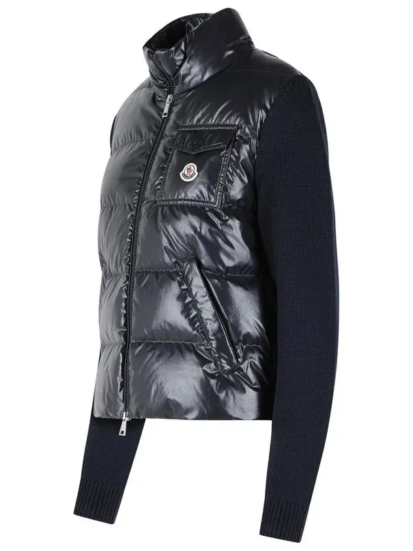 Moncler Padded Zip-up Cardigan With Logo Patch