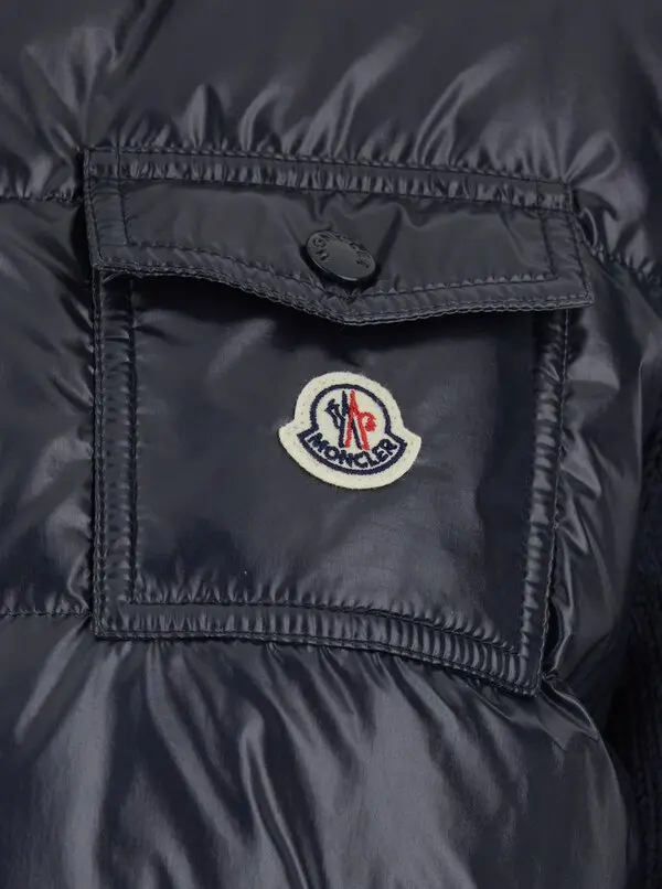 Moncler Padded Zip-up Cardigan With Logo Patch