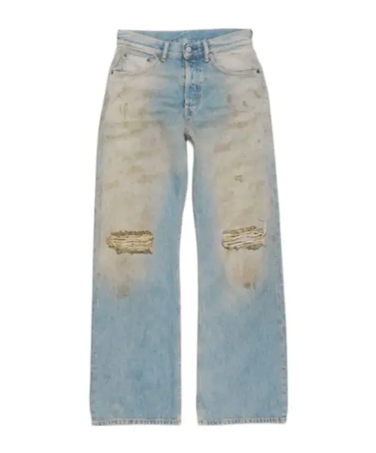 Acne Studios Logo Patch Distressed Jeans