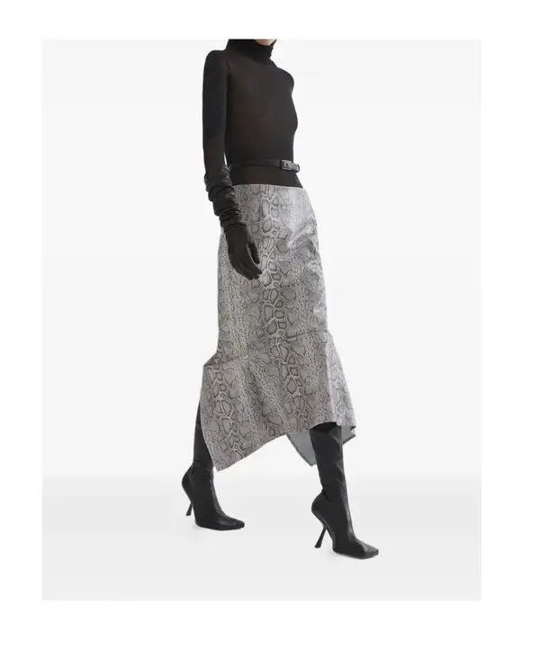 MUGLER High Neck Long Sleeve Top