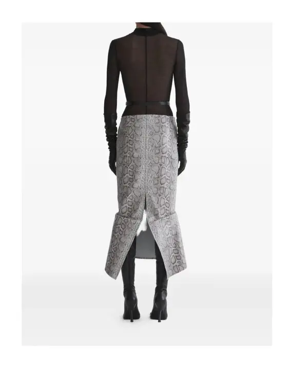 MUGLER High Neck Long Sleeve Top
