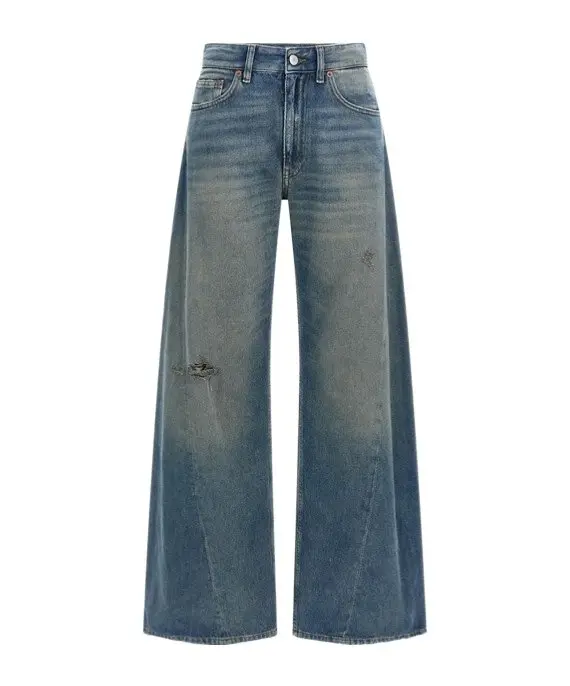 MAISON MARGIELA Wide-leg Distressed Jeans - Blue