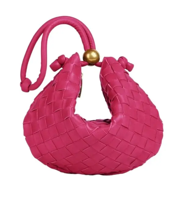 Bottega Veneta Woven Handbag With Gold Finish