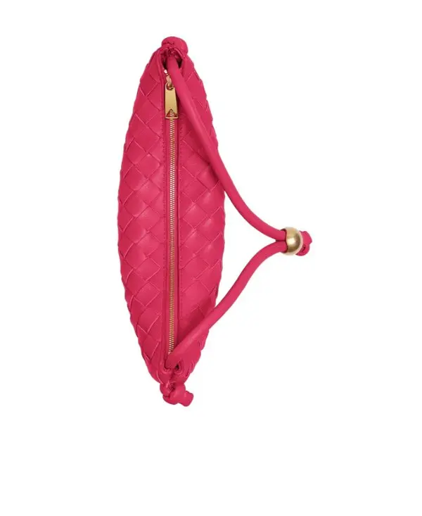 Bottega Veneta Woven Handbag With Gold Finish