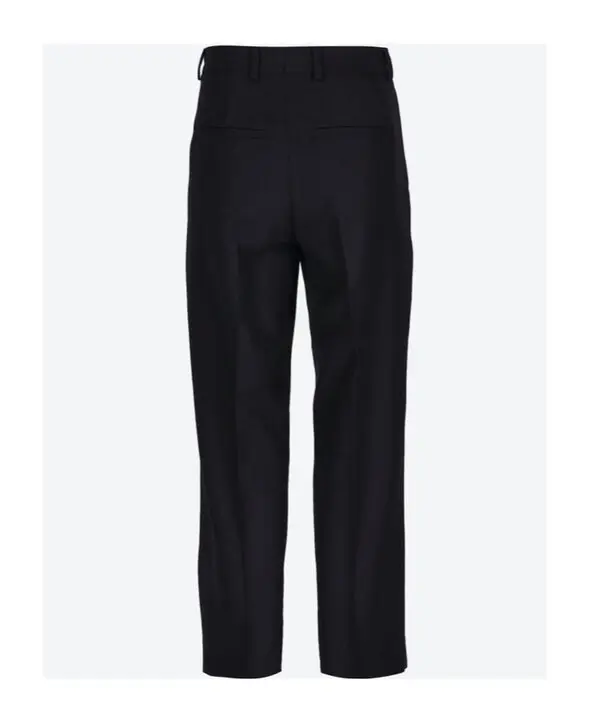 TOTEME Belt Loop Straight Leg Trousers - Black