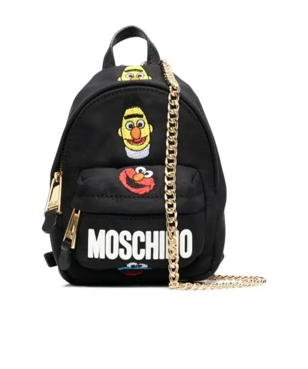 Moschino Logo-patch Mini Bag - Black