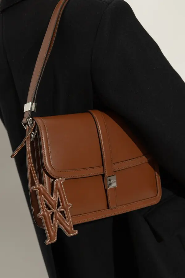 Max Mara Logo Leather Charm