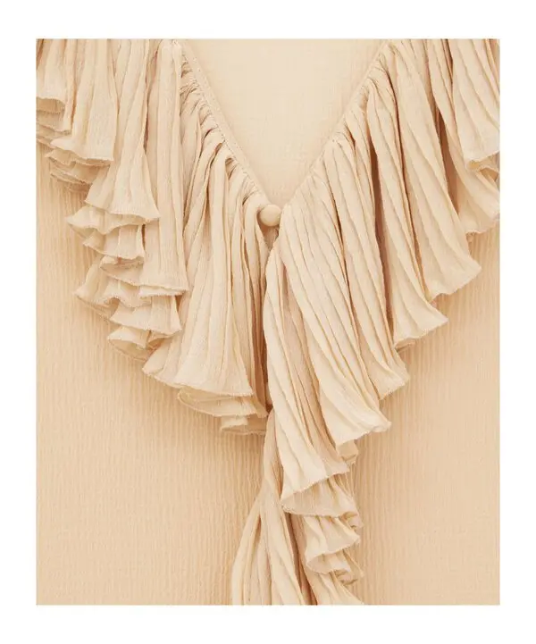 Saint Laurent Ruffled V-neck Blouse