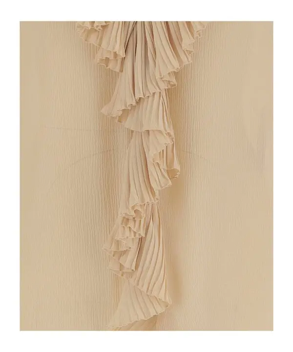 Saint Laurent Ruffled V-neck Blouse