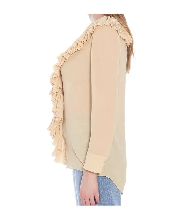 Saint Laurent Ruffled V-neck Blouse