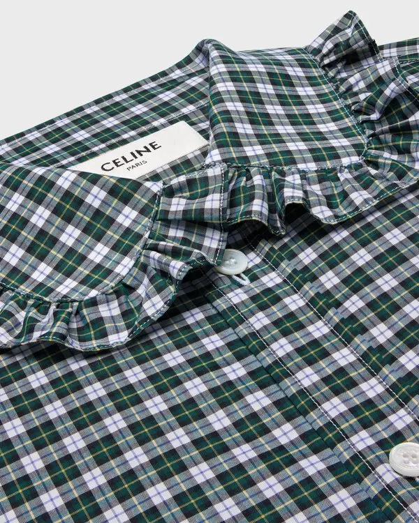 Celine Tartan Cotton Shirt