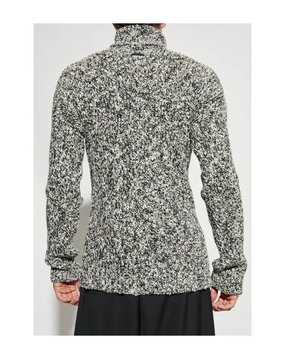 Dolce & Gabbana Logo Patch Turtleneck Knit Jumper