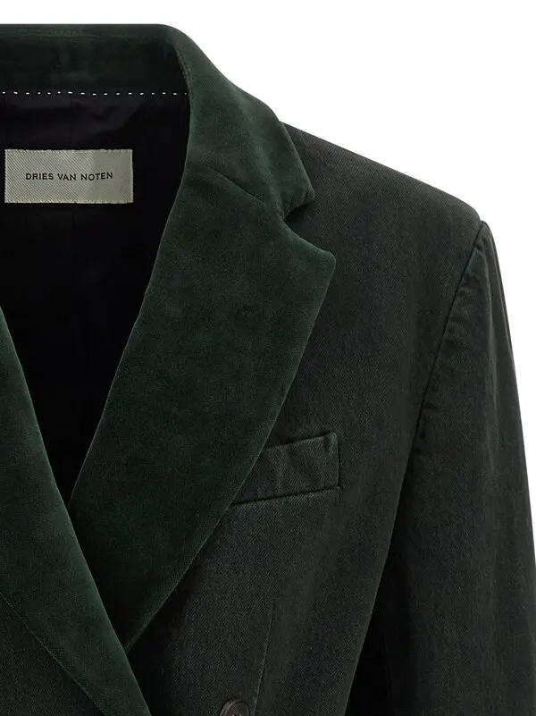 Dries Van Noten Double-breasted Blazer - Black