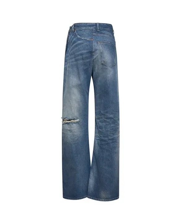 MAISON MARGIELA Twist Distressed Wide Leg Jeans