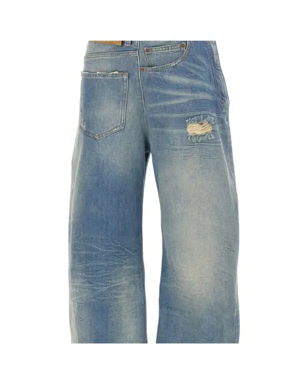 MAISON MARGIELA Twist Distressed Wide Leg Jeans