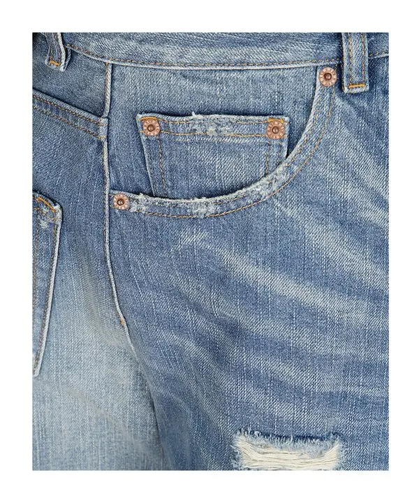 MAISON MARGIELA Twist Distressed Wide Leg Jeans