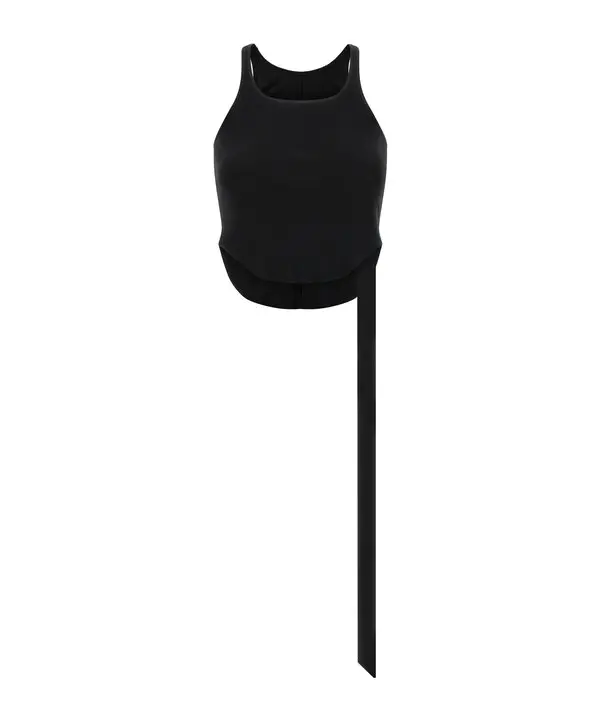 Rick Owens Basic Cropped Tank Top - Black