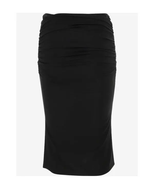 Versace Gathered Midi Skirt