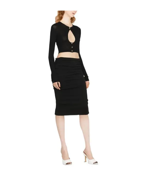Versace Gathered Midi Skirt