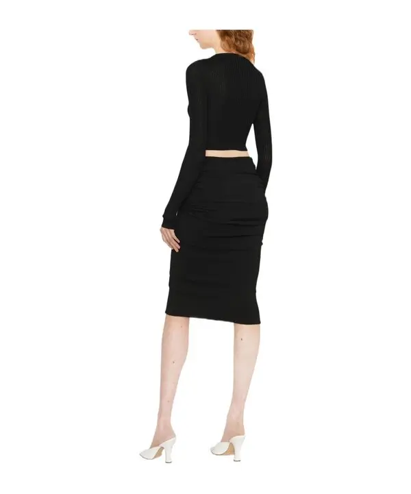 Versace Gathered Midi Skirt
