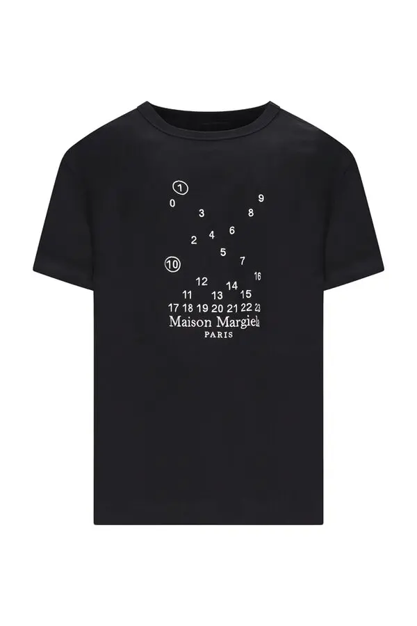 MAISON MARGIELA Graphic Printed Crewneck T-shirt - Black