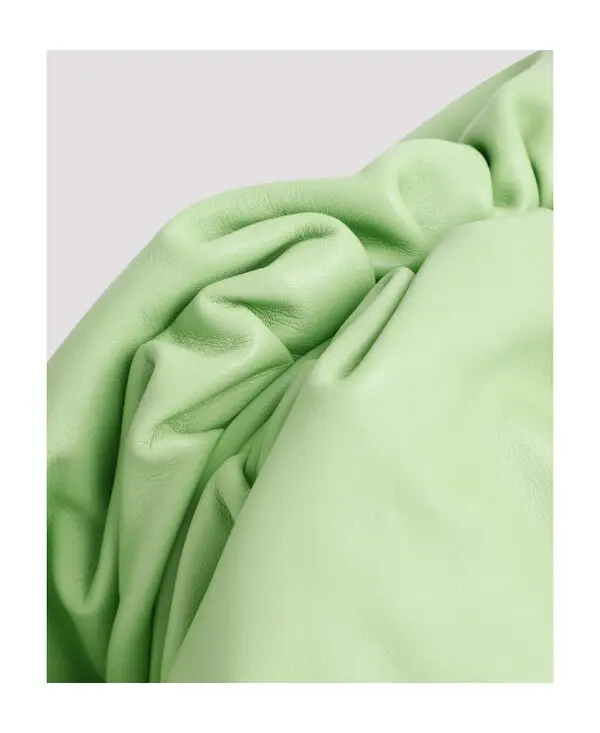 Bottega Veneta The Pouch Ruched Clutch Bag - Green