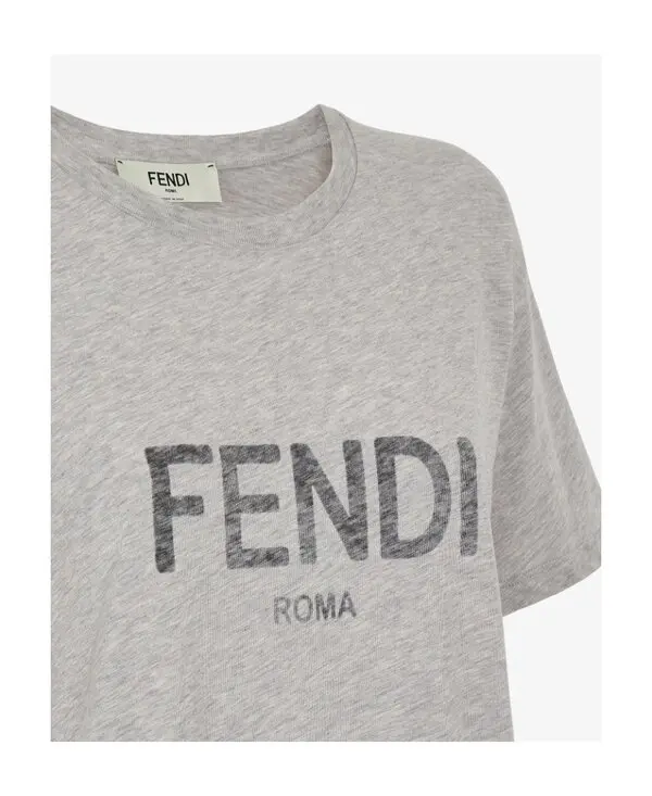 Fendi Logo Printed Crewneck T-shirt